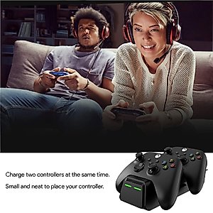 Wasserstein Controller Charging Station Compatible with Microsoft Xbox Wireless Controller 2020 Model & 2016 Model (Xbox Series X, Xbox Series S, & Xbox One) - Make Your Gaming Experience Convenient