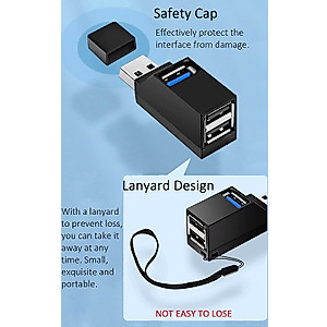 BIANTI USB Hub Splitter 3 Ports Super Speed 5Gbps Extender, 3.0 A Adapter with Lanyard and Safety Helmet, for MacBook Pro/Air, PS4, Laptop, PC, Surface Pro, iMac, Mobile HDD, Keyboard, Mouse