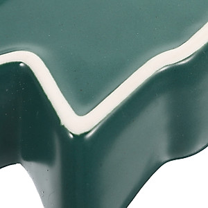 CALLARON Christmas Tree Shaped Plates 2pcs Ceramic Party Fruit Platter Christmas Appetizer Tray for Holiday Wedding Home Party Dessert Platter Porcelain Jewelry Plate