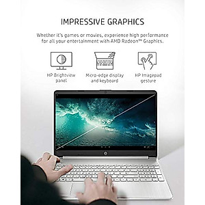 HP 15 Laptop, AMD Ryzen 3 3250U Processor, 8 GB RAM, 256 GB SSD Storage, 15.6-inch HD Micro-Edge Display, Win 10 Home, Long-Lasting Battery, HP Fast Charge, 720p Webcam (15-ef1021nr, 2020) (Renewed)