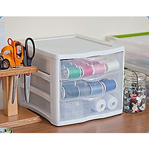 STERILITE 9.625 in. H x 11 in. W x 13.5 in. D Stackable Drawer Organizer (Pack of 1)