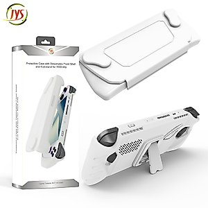 JDDWIN Full Case for ASUS Rog Ally 2023, Protective Case Skin with Detachable Front Shell Cover and Kickstand for Rog Ally,Shockproof/Non-Slip/Anti-Collision (White)