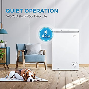 Midea MRC04M3AWW, White 3.5 cu. ft. Mini Freezer, Cubic Feet