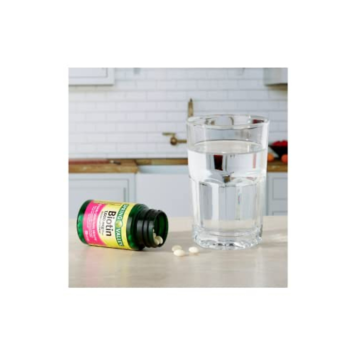 Spring Valley Biotin Softgels, 1000mcg, 150 Count + STS Fridge Magnet.