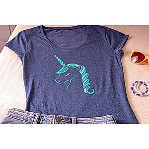 Cricut Smart Holographic Iron On Vinyl (13 in x 9 ft), Heat Transfer Iron On Vinyl for DIY Crafting, Stickers & Designs for Apparel, Easy Cut & Weed, Cricut Explore 3 & Maker 3, Translucent Blue