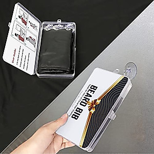 Beard Bib Apron for Men, Gift Beard Trimming Catcher Bib for Shaving & Hair Clippings, Waterproof Non-Stick Hair Catcher Grooming Cloth with 2 Suction Cups