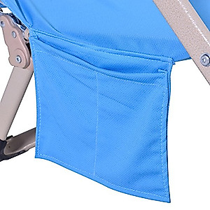 Beach Chair Cover Towel with Side Pockets Microfiber Portable Chaise Lounge Chair Towel for Pool Garden Sun Lounger Sunbathing Vacation (Blue)