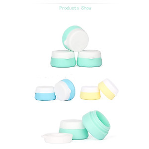 3 Pcs 20ml Silicone Cream Jars,Travel Containers Sets Refillable Empty Makeup Pots Container Vials for Cosmetic Lotion Face Body Hand Lip Cream