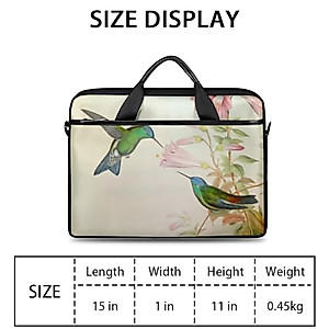 Animals Birds Laptop Computer Bag Waterproof Shoulder Messenger Bag 13-15 inch Durable Laptop Tote Bag with Shoulder Strap Handle Lightweight Crossbody Briefcase