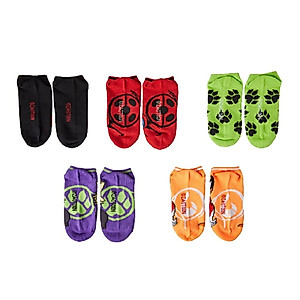Miraculous Tales of Ladybug & Cat Noir Girls 5 Pack No Show Socks