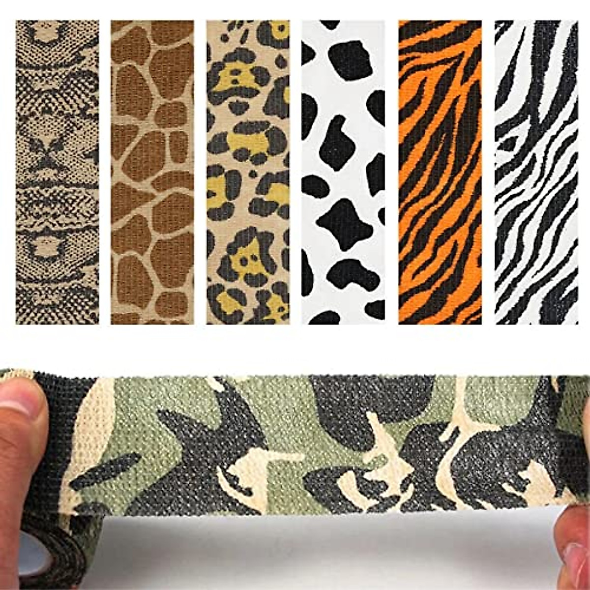 JpGdn 24 Rolls Self Adhesive Bandage Wrap 2 Inchx 5yard Wrap Cohesive Bandage for Dogs Dogs Cats Horses Birds Animals Non-Woven Strong Sports Tape for Wrist Healing Ankle Sprain & Swelling