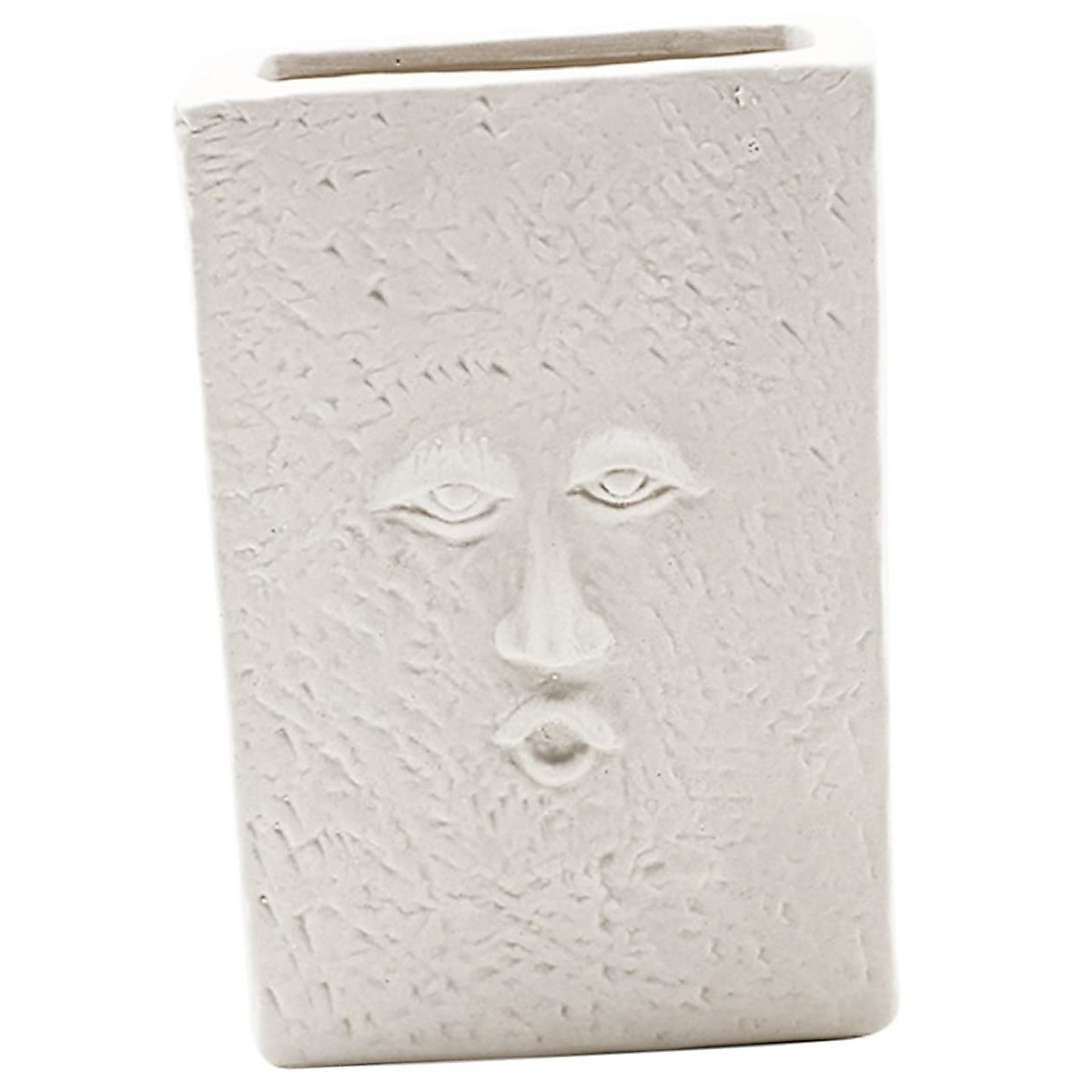 Levemolo 4pcs Face Chopstick Holder 1 Gallon Glass Jar with Lid Silverware Pickle Jar with Strainer Flip Cutlery Flatware Holder Ceramic Utensil Container Ceramics Spoon Rest White