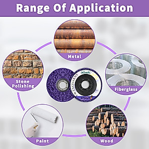 12Pcs Strip Discs Stripping Wheel, 4-1/2"x 7/8" Inch Stripping Wheel for Angle Grinder Clean and Remove Paint Coating Rust Welds Oxidation