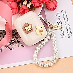 Mainrenka Cute Kawaii AirPods 2nd 1st Generation Case Aesthetic for Women and Girls Compatible wit Airpod Gen 2 & 1 Case