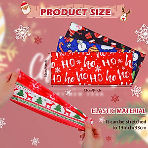 MTLEE 12 Pcs Christmas Stretchy Headbands for Women Christmas Hair Accessories Non Slip Head Wrap for Women Xmas Party Cosplay(Classic Pattern)