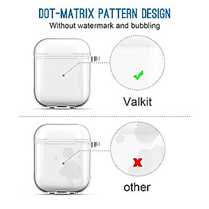 Valkit Compatible AirPod Case Cover, Clear Airpods Case with Keychain Soft TPU Protective Cover Shockproof Case for Girls Women Men Compatible with Apple AirPods Charging Case 2 & 1 - Transparent