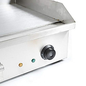 Commercial Flat Top Grill 4400W Electric Countertop Griddle Adjustable Temperature Control Food Griddle Stainless Steel Restaurant Teppanyaki Grill Adjustable Temperature from 50°c to 300°c