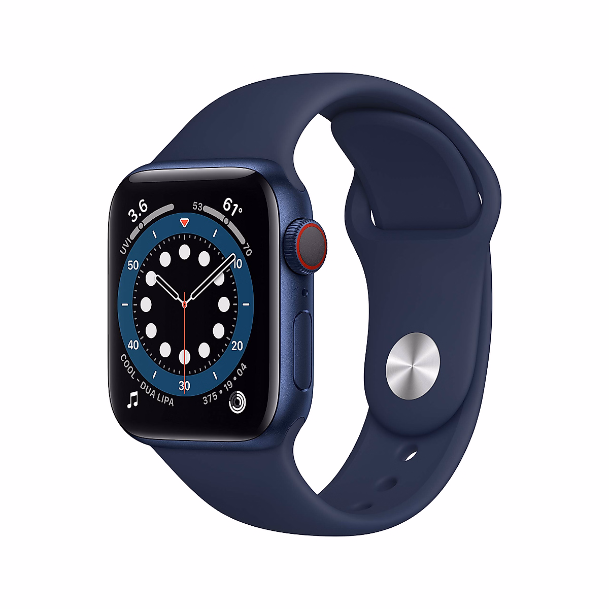 Apple Watch Series 6 (GPS + Cellular, 40mm) - Blue Aluminum Case with Deep Navy Sport Band