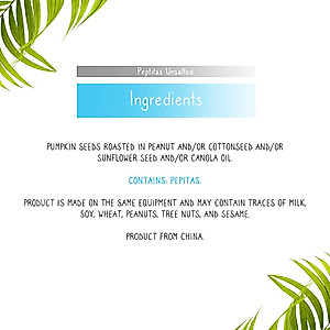 Pumpkin Seeds Pepitas Roasted Unsalted - 32 oz - 2 lbs | Healthy Snack | Vegan, Keto Diet Friendly | Hand-Picked | Kosher Certified | Pumpkin Seed | Jaybee's Nuts