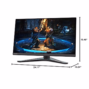 Lenovo G27-20 27-inch Gaming Monitor, FHD, IPS, 144Hz, 1ms, FreeSync Premium and NVIDIA G-SYNC Compatible, NearEdgeless, VESA Mount, Height and Tilt Adjust, HDMI, DP