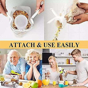 4PCS Food Bag Sealing Clip with Pour Spout, Versatile Food Clip with Spout, Chip Bag Clips, Bread Bag Clips, Oatmeal and Coffee Great Clips Bags for Kitchen (Mix)