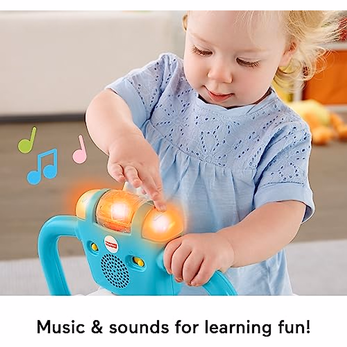 Fisher-Price Toddler Ride-On Learning Toy, Bounce and Spin Puppy Stationary Musical Bouncer for Babies and Toddlers Ages 12+ Months (Amazon Exclusive)