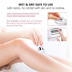 Electric Razor for Women Bikini Trimmer Electric Shaver for Women Cordless USB Rechargeable Wet and Dry use Painless
