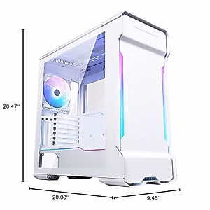 PHANTEKS (PH-ES518XTG_DMW01) Evolv X EATX Mid-Tower, Aluminum, Tempered Glass, DRGB, Matte White