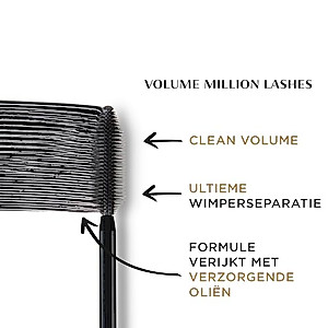 L'Oreal Volume Million Lashes Mascara, No. Black, 0.35 Ounce