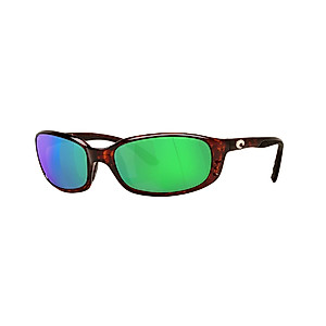 Costa Man Sunglasses Tortoise Frame, Green Mirror Lenses, 59MM