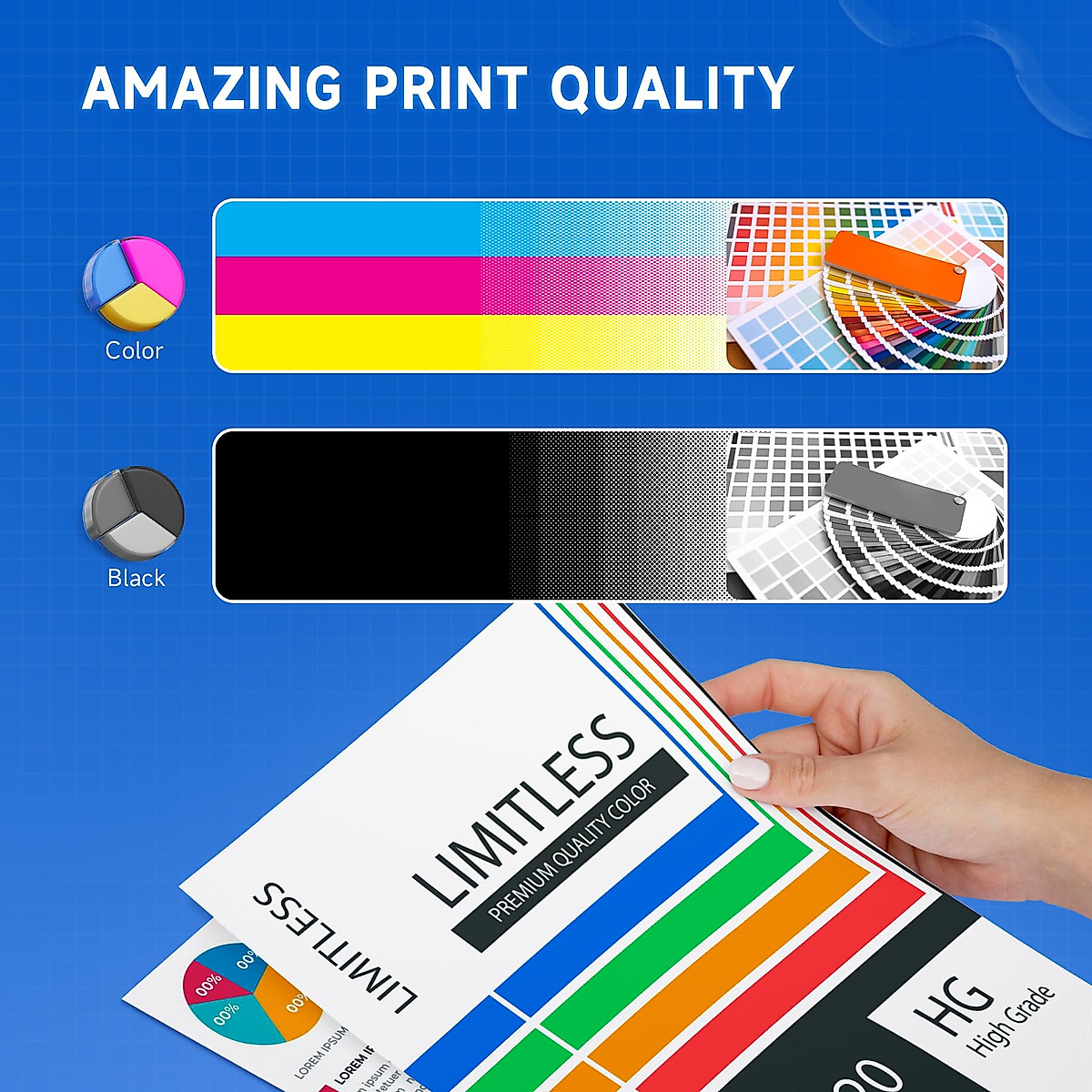 67XL Ink Cartridge Black/Color Combo Pack for HP Ink 67 67XL for HP 67 Ink Cartridge Fit for Envy 6000 6055 6055e 6400 6455 DeskJet 2855e 2700 2700e 2755 2755e 2752 4152 2755 4155e Printer(2 Pack)