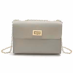 Women'S Crossbody Bag Chain PU Leather Shoulder Bag With Twist Lock Flap Casual Messenger Bags