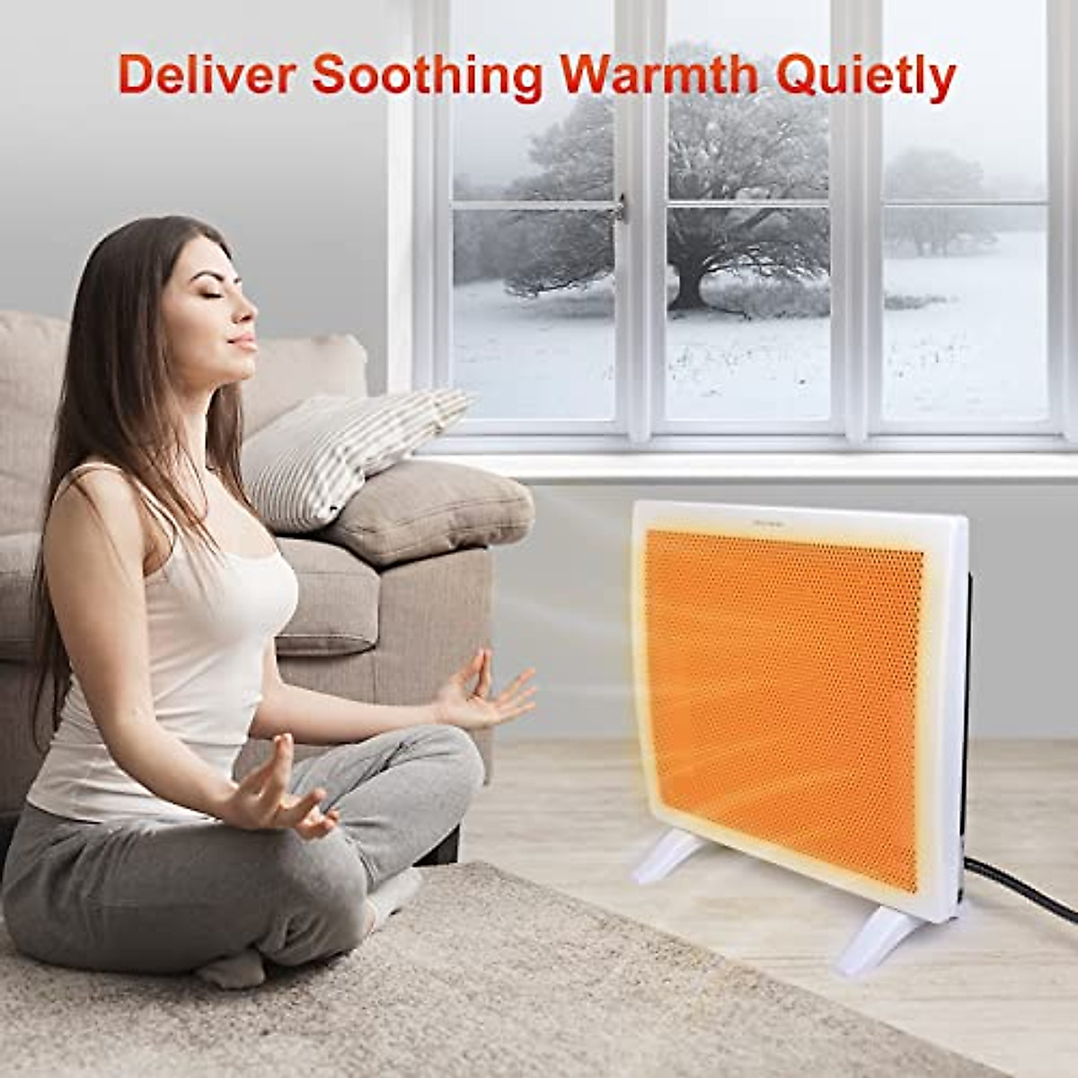 Clawsable Large Dog House Heater with Thermostat, Graphene Pet Heater for Dog, Warm Enough for Multi-Dogs, Pet Warmer w/ 2 Heating Mode (400/800W), Electric Heater Warmer for Chicken Coop Dog Cat Cage