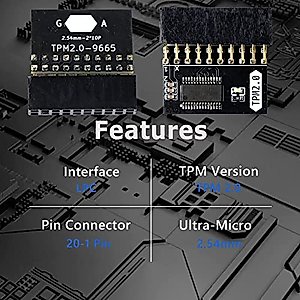 20Pin Encryption Security Module, Perfect Replacement PCB Material Standalone Crypto Processor TPM 2.0 Encryption Security Module Practical for Home