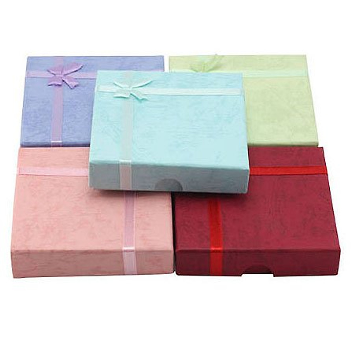 Silver Empire Jewelry MURANO GLASS 41X41MM OPEN SAPPHIRE GOLD BLACK WHITE DONUT