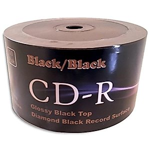 Black/Black 52X 80-Min Double-Sided Colored CD-R 100-Pak (2 x 50-Pak)