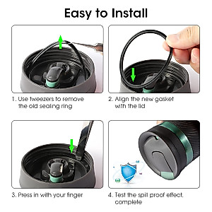 AIEVE Replacement Gasket Compatible with Contigo Snapseal Byron Travel Mug 16oz & 20oz, Silicone Lid Seal Replacement for Contigo Snapseal(4 Pack)