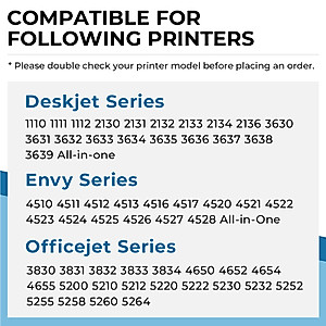 Penguin Remanufactured Printer Ink Cartridge Replacement for HP 63XL ,63 XL Used for Hp Deskjet Series:1110 1111 Envy Series:4510 4511 Officejet Series:3830 3831 3832 (1 Black,1 Color) Combo Pack