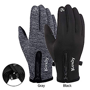 Koxly Winter Gloves Touch Screen Fingers Warm Gloves Insulated Anti-Slip Windproof Waterproof Cycling Riding Running Work for Men Women Mens Womens