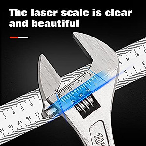 WISEUP Adjustable Wrench 8 Inch Professional Cr-V Forged With Anti-Slip Grip Wrenches Set Small Crescent Style Hand tools