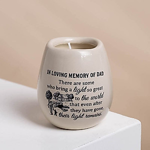 Dad Memorial Candle| Memorial Gift Sympathy Gift for Daughter, Son Loss of Father| in Loving Memory of Dad in Heaven Soy Wax Candle Jar TNC1
