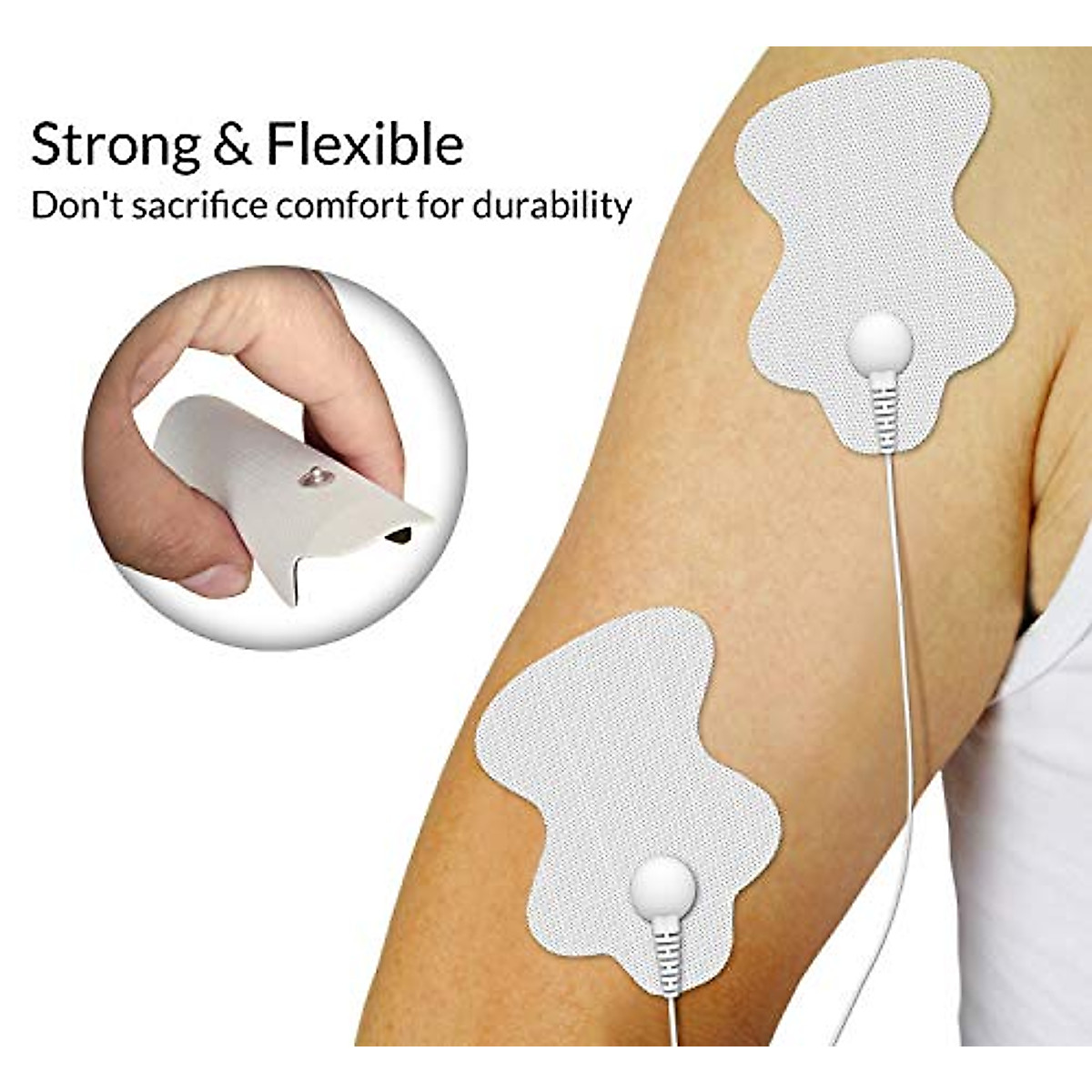 DONECO Omron Compatible TENS Electrodes - 10 (5 Pair) Premium Omron Compatible Replacement Pads for TENS Units