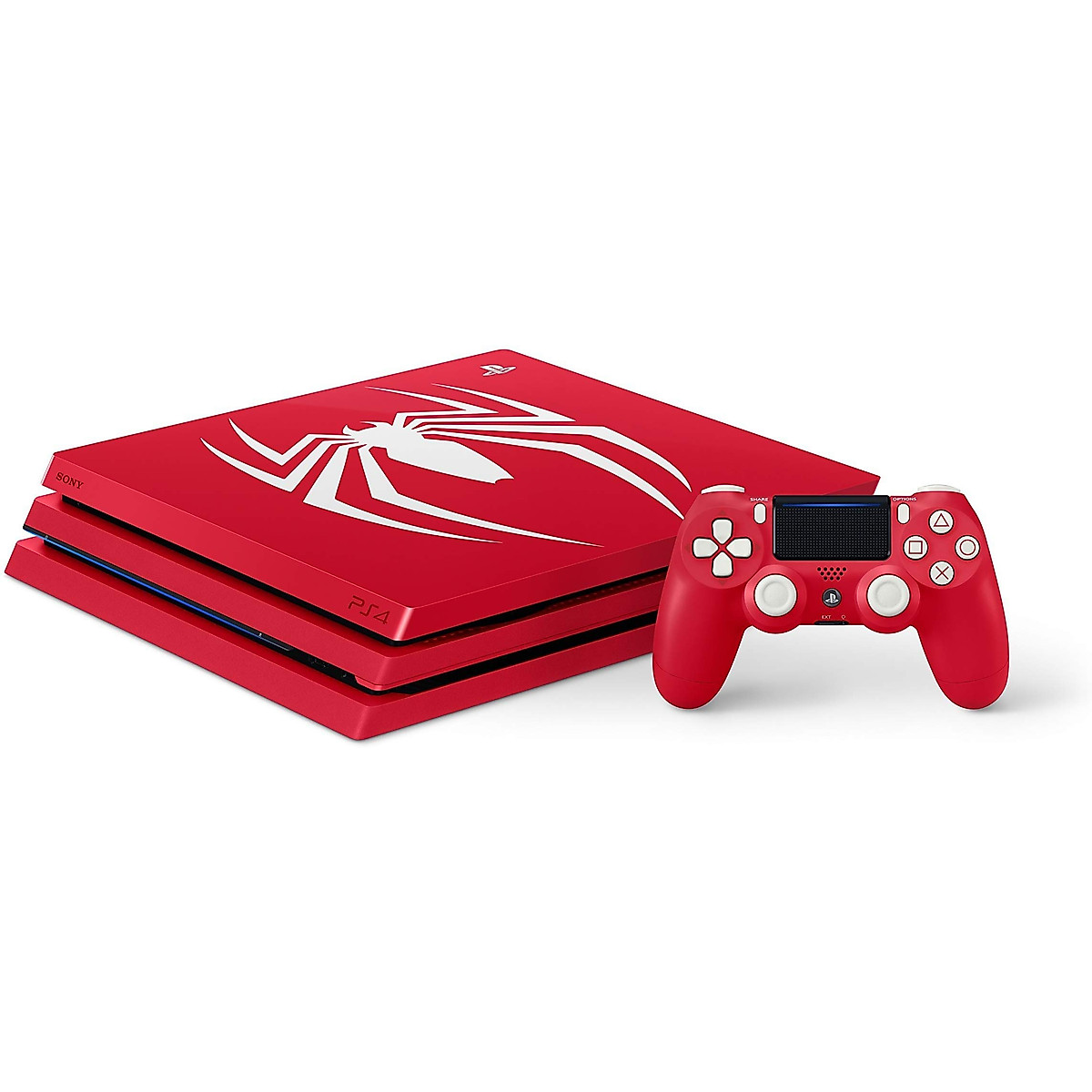 Playstation 4 Pro 1TB SSD Limited Edition Console - Marvels Spider-Man Bundle Enhanced with Fast Solid State Drive (Renewed)