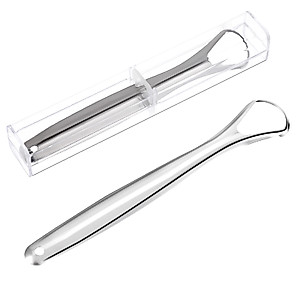 Tongue Scraper Cleaner, Stainless Steel Tongue Cleaners Tongue Scraper for Adults Oral Care Tongue Tool for Bad BreathEasy to Use Tongue Cleaner for Travels Meetings Work or Home Use