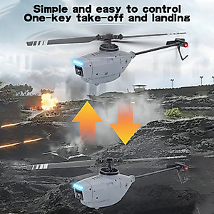 GoolRC C127 RC Helicopter with 720P Camera, 4 Channel Remote Control Helicopter, 2.4GHz RC Aircraft with 6-Axis Gyro, Optical Flow Positioning, One Key Take Off/Landing for Kids and Adults