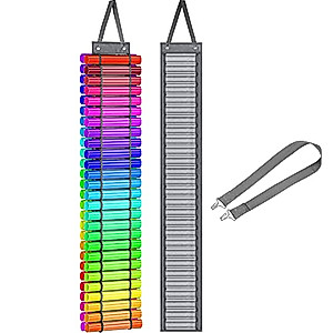 Hanging Vinyl Roll Storage with 54 Compartments Vinyl Roll Holder Vinyl Organizer Craft Vinyl Rack Door Wall Mount for Vinyl Sheets Heat Transfer Paper Craft Room Storage (Dark Gray)