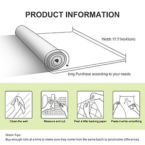 Yun-aeon Textured Peel and Stick Thick Wallpaper White Foam Cotton Wallpaper - 17.3"×118"（14.2sq ft） Self-Adhesive Waterproof Vinyl Removable Wall Paper for Wall Decor Bedroom