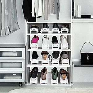 ZCX Space Saving Adjustable Shoes Organizer Rack for Closet Easy Shoe Stacker for Sneakers, Low Heels, High Heels Shoe Racks