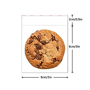 Small Self Adhesive Cellophane Bags 3x3" Clear Self Seal Cello Bags 300pcs Resealable Poly Bags 2 Mil for Earrings Bakery Cookies Candies Candle Soap Gift