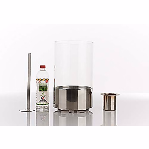 Sharper Image Tabletop Round Fireplace Silver